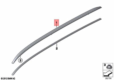Genuine BMW F31 316d 316i 318d 318dX 318i 320d Roof Railing Right ...