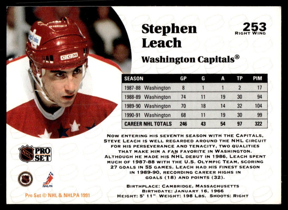 1991 Pro Set #253 Steve Leach See Scan | eBay