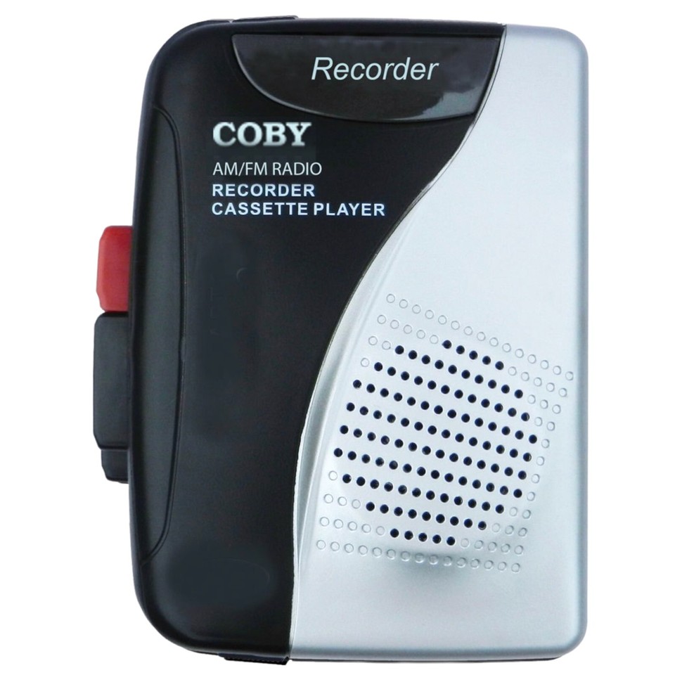 COBY CVR-28-BLK Portable Cassette Recorder AM FM Radio with Earbuds ...