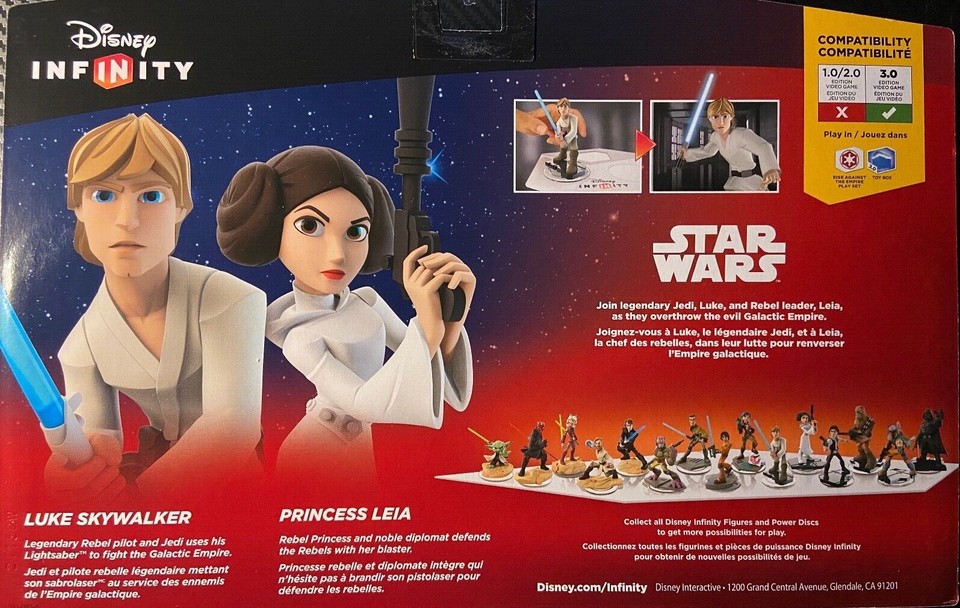 Disney Infinity 3.0 Star Wars Rise Against the Empire LUKE SKYWALKER | LEIA | eBay