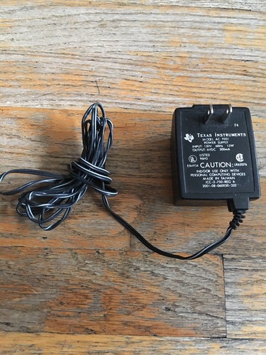 6V 300mA Texas Instruments AC 9201 AC Adapter TI CC-40, TI-74, TI-95,TI ...