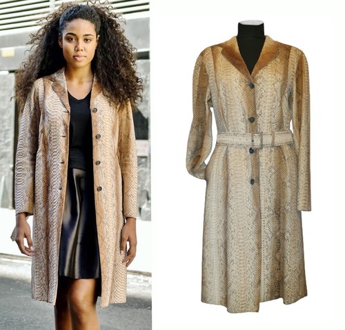 PRADA ~ Real snakeskin PYTHON trench coat ~ sz: S / M ; 42 * AUTHENTIC ...