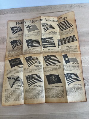 VTG 1977 HISTORICAL DOCUMENTS CO.HISTORY OF FAMOUS AMERICAN FLAGS ...