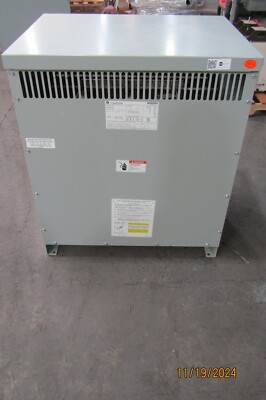😏 GE 75 KVA TRANSFORMER 480 VAC PRIMARY 120/208 VAC SECONDARY 3Ø ...
