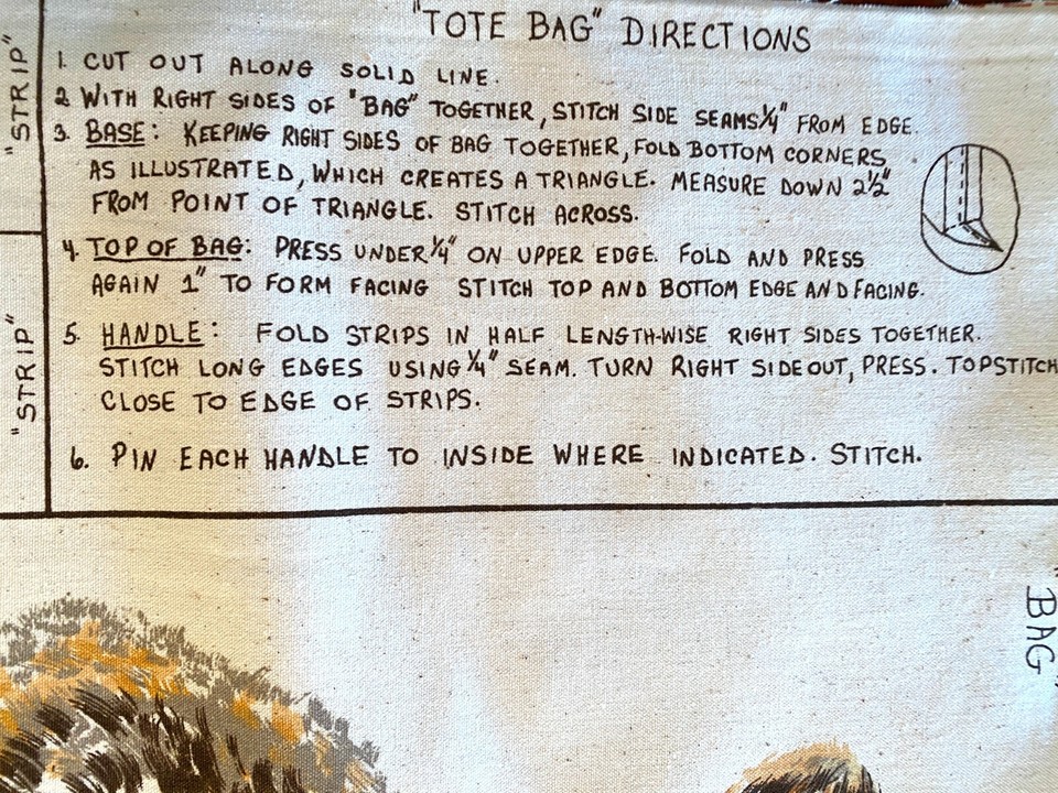 VTG Cat PURSE/TOTE BAG Canvas KIT - 1970's New Leopard Cub Print Xlarge ...