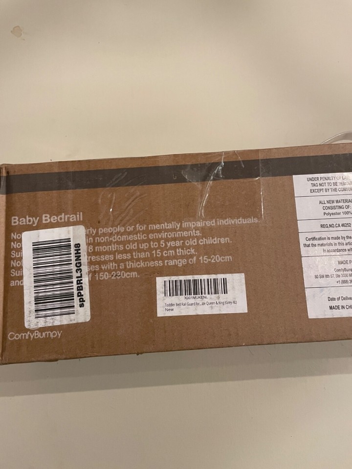 Comphy Bumpy bed raid 63" x 10" Grey-New open box | eBay