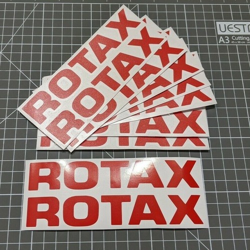 ROTAX STICKERS / GLOSS VINYL DECALS 2 Pack TOOLBOX KARTING 150mm X 29mm ...