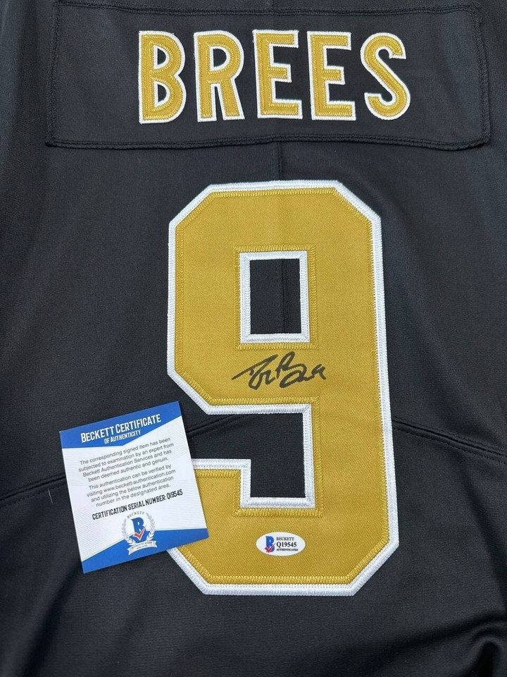 NFL PLAYER Drew Brees Hand Signed Autographed Black Jersey BAS COA | eBay