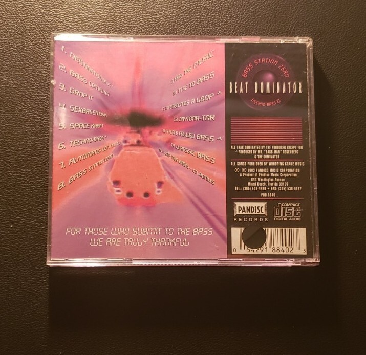 Bass Station Zero by Beat Dominator (CD, Oct-1993, Pandisc Records) for ...