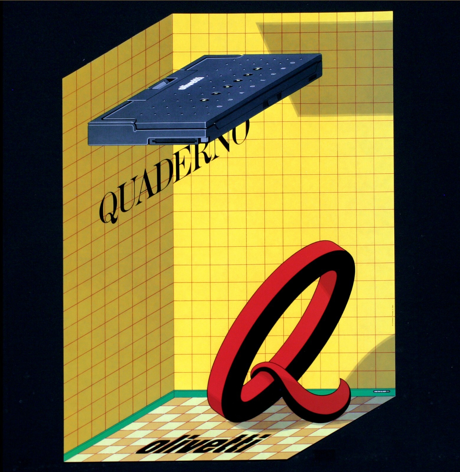 OLIVETTI QUADERNO poster manifesto Computer informatic Laptop Milton ...