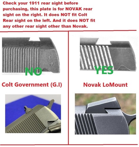 NOVAK/Adjustable 1911 Pistol Mount Plate FITS Doctor,Vortex Venom Red ...