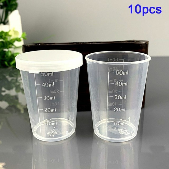 Laboratory Test Calibration Plastic Cup with Lid Measuring Cups ...