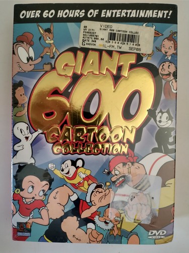 Giant 600 Cartoon Collection (DVD, 2008..60+ hours) 12 DVDs Sealed ...