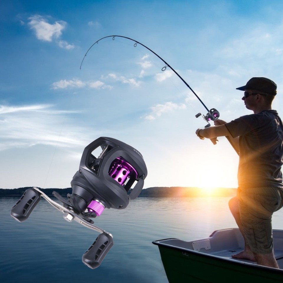 2 pcs Fishing Reel High Fishing Wheel 7:1 Gear Ratio Magnetic Brake ...