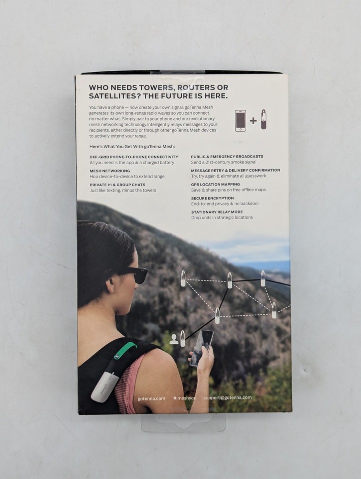 GoTenna Mesh Off Grid Mesh Networking, GPS Location Mapping (900-00172 ...