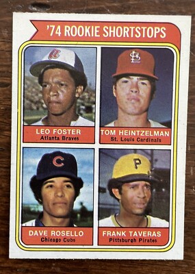 1974 Topps - Rookie Shortstops #607 Frank Taveras, Dave Rosello, Leo ...