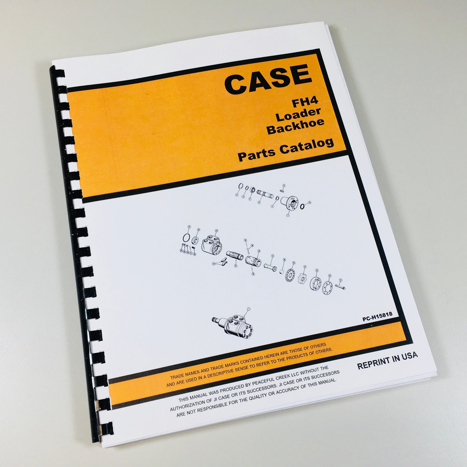 Case Fh4 Loader Backhoe Parts Manual Catalog Assembly Numbers Exploded ...