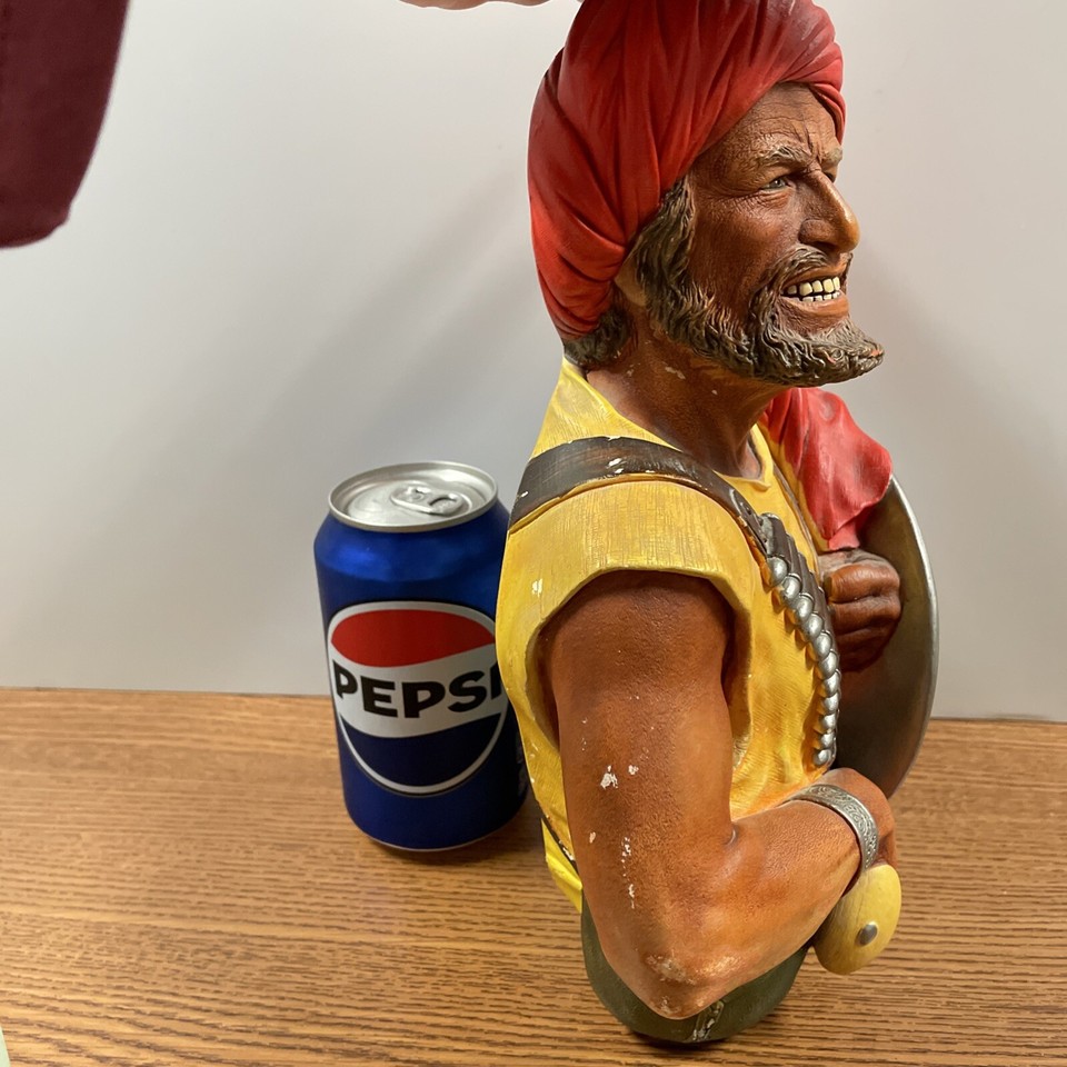 Bossoms Chalkware Wall Hanger Pathan Afghan Muslim Warrior Mountain ...