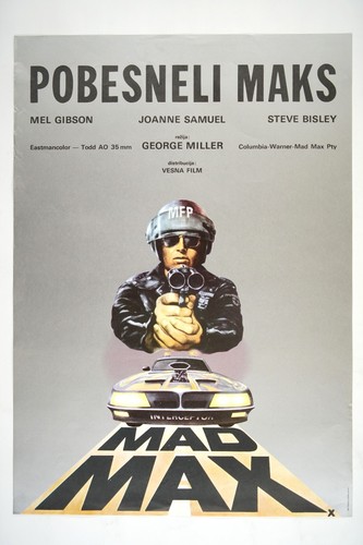 MAD MAX Original exYU movie poster 1979 MEL GIBSON, JOANNE SAMUEL ...