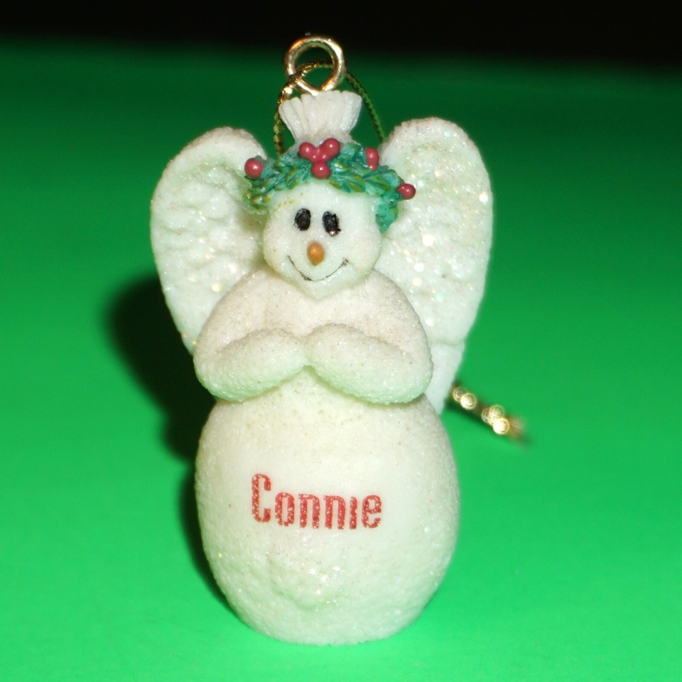 Snowman Angel Christmas Ornament Snowangel Sparkle Ganz Pre-Printed ...