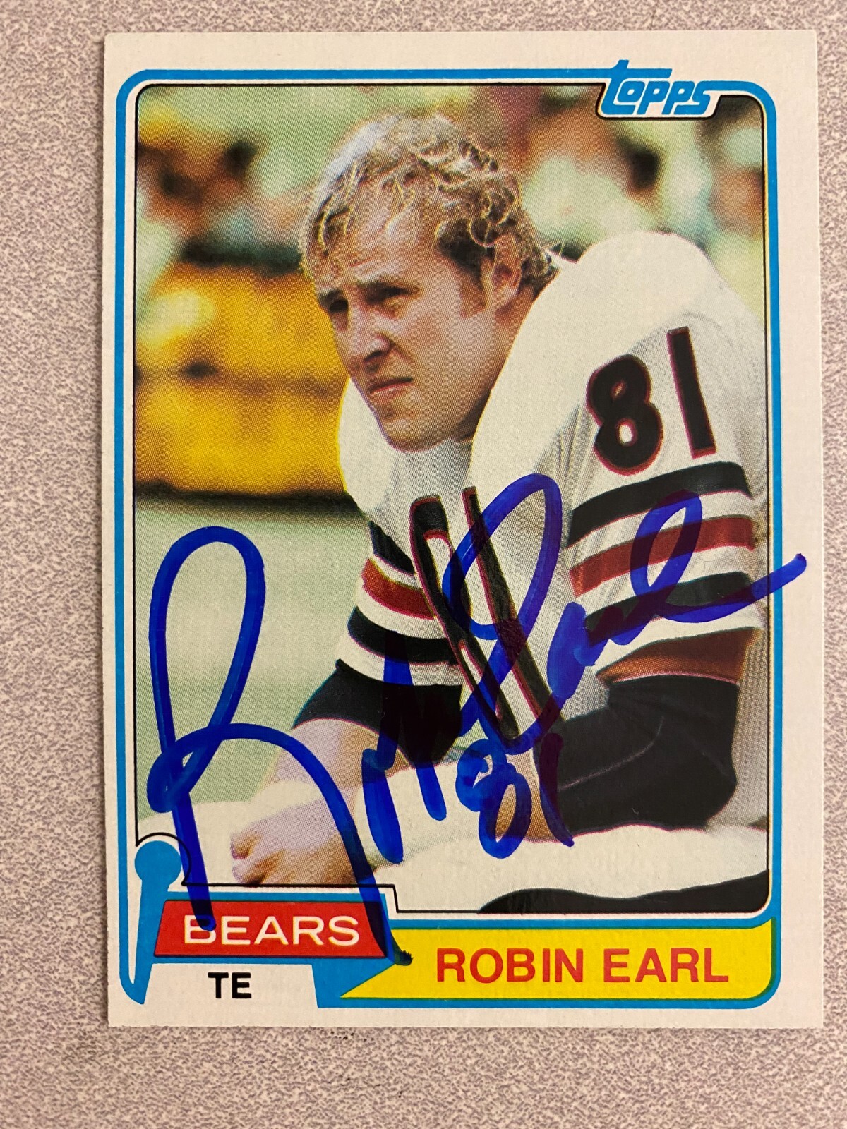 Robin Earl signed CHICAGO BEARS card 1981 Topps | eBay