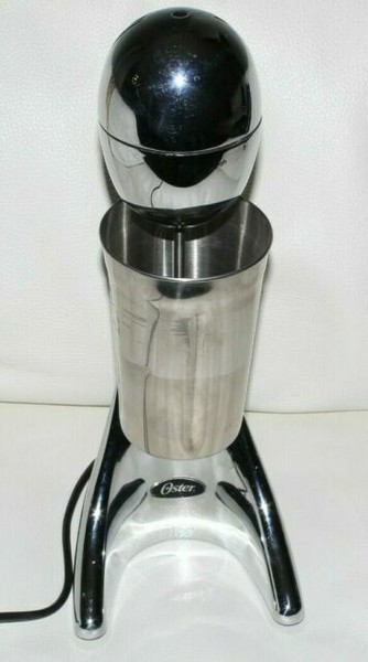 OSTER CLASSIC CHROME MILKSHAKE/SMOOTHIE MIXER 6627 STAINLESS STEEL BASE ...