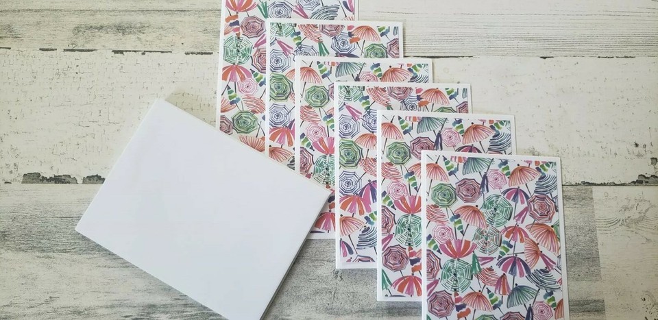 Just A Note blank note cards with envelopes Umbrellas A2 size | eBay