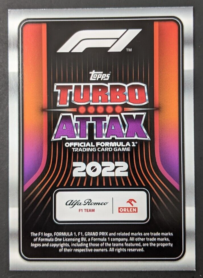 Alfa Romeo Orlen #82 Team Logo 2022 Topps Turbo Attax F1 Foil Formula 1 ...