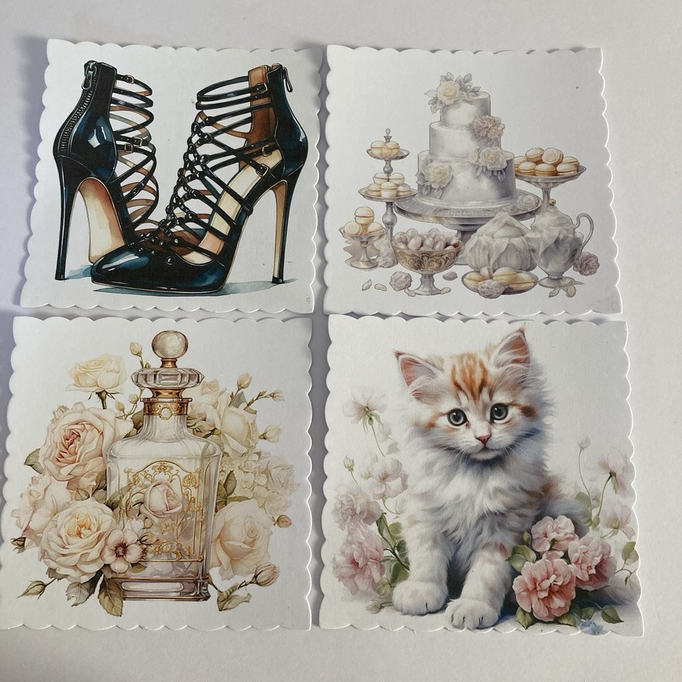 Craft Room Clear Out 20 single Layer Die Cut Toppers approx 8.5cms ...