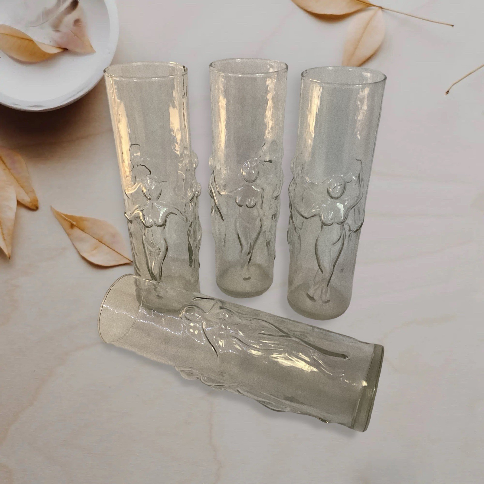 Set Of 4 Epic Libby Glass La Femme Glasses Dancing Naked Girls Bar Ware Tumblers | eBay
