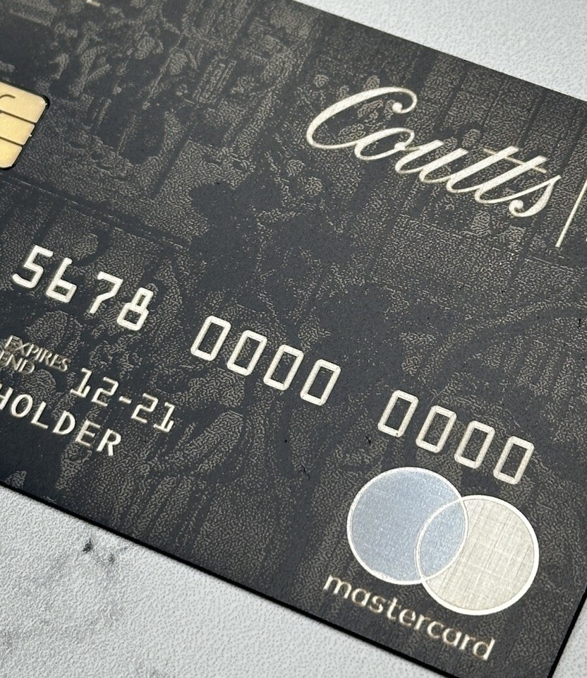 Coutts Silk CUSTOM Chip + Stripe Transfer Charge Card Royal Novelty ...
