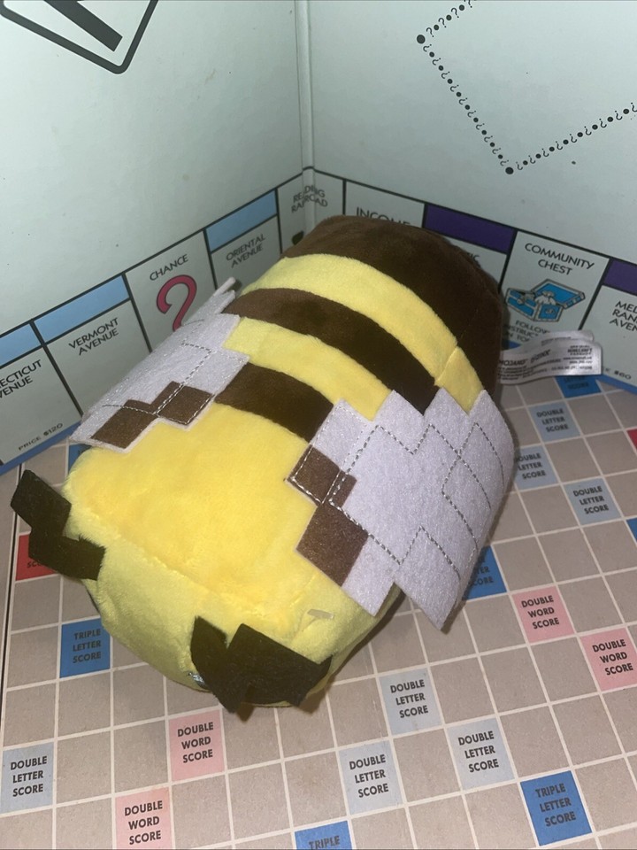 Minecraft 8 Inch Bee Plush MATTEL 2021 Square Cute Gamer Gaming Toy | eBay