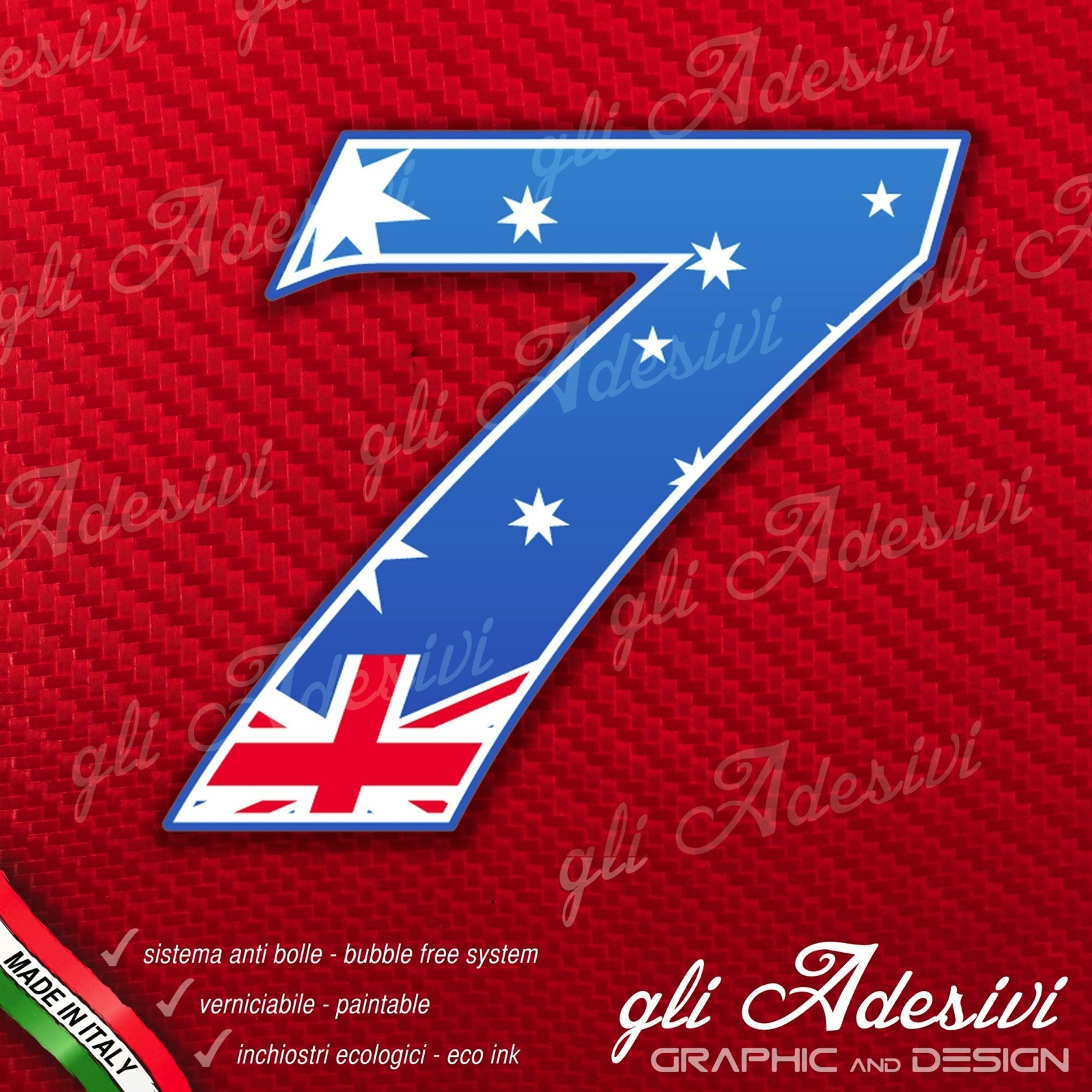 Sticker Number 7 Motorcycle Auto Cross Race Australia 5 Cm | eBay