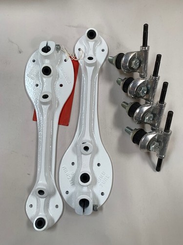 NOS Sure Grip *White Magnesium* Magnum speed roller skate plates size 8 ...