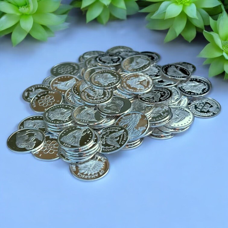 25x PURE .999 Fine Silver Rounds Bullion Estate Lot Amazing Designs | eBay