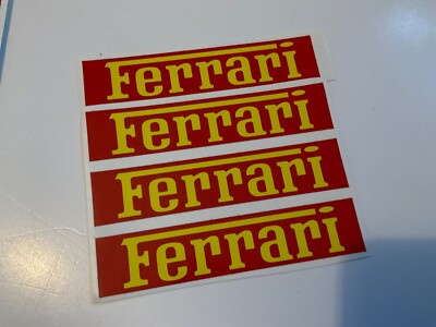 4x Ferrari Racing Decals - 110mm x 25m Slotcar trackside Scalextric SCX ...