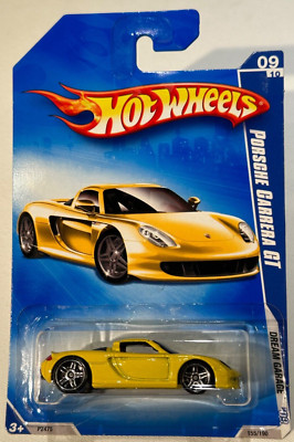 2009🔥HOT WHEELS, PORSCHE CARRERA GT, 09/10 DREAM GARAGE, 155/190 YELLOW ...