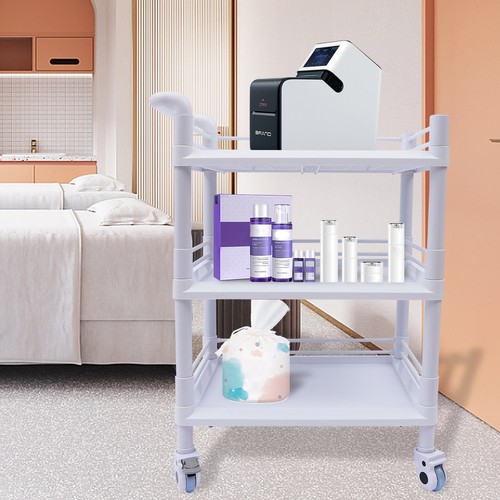 Medical Lab Trolley Cart 3Tier Spa Rolling Shelf Beauty SPA Storage ...
