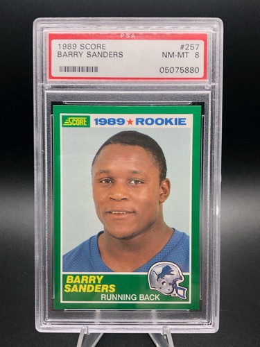 Barry Sanders 1989 Score RC Rookie Card #257 PSA 8 Detroit Lions | eBay