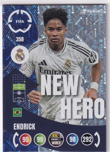 Panini 2025 FIFA Club World Cup 25 Carta No. 358 Endrick Rookie Nuovo ...