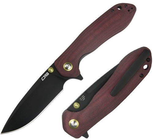 CJRB Scoria Linerlock Folding Knife 3.5" AR-RPM9 Steel Blade Red ...