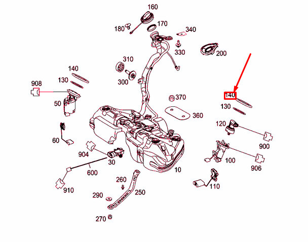 Mercedes-Benz A0014711430 Clamping fixing ring of the fuel pump to the ...