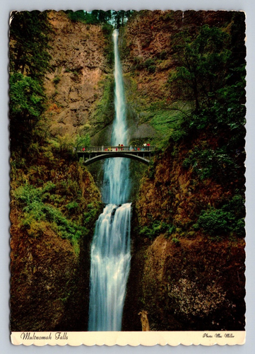 Postcard Oregon Multnomah Falls 6x4 Chrome 1972 G316 | eBay