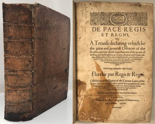 1610 Pulton PEACE OF KING & KINGDOM Treatise Offences Impediments ...