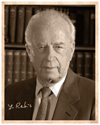 YITZAK RABIN Legendary Israeli Leader and Soldier 8x10 Photo Autograph ...