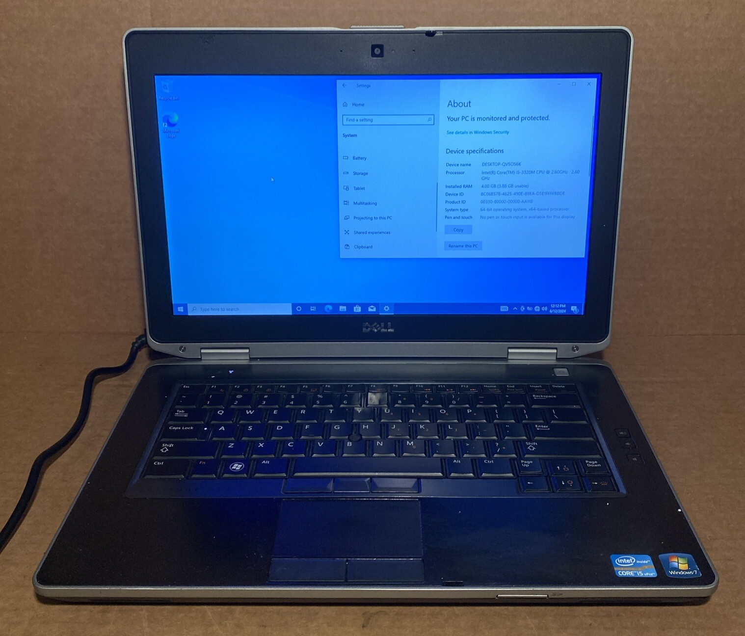Dell Latitude E6430 i5-3320M CPU @2.60GHz, 4GB Ram, 500GB HDD, W10P | eBay