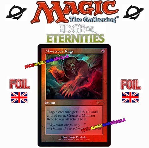 MTG Monstrous Rage PROMO FOIL Standard Showdown EDGE OF ETERNITIES ...