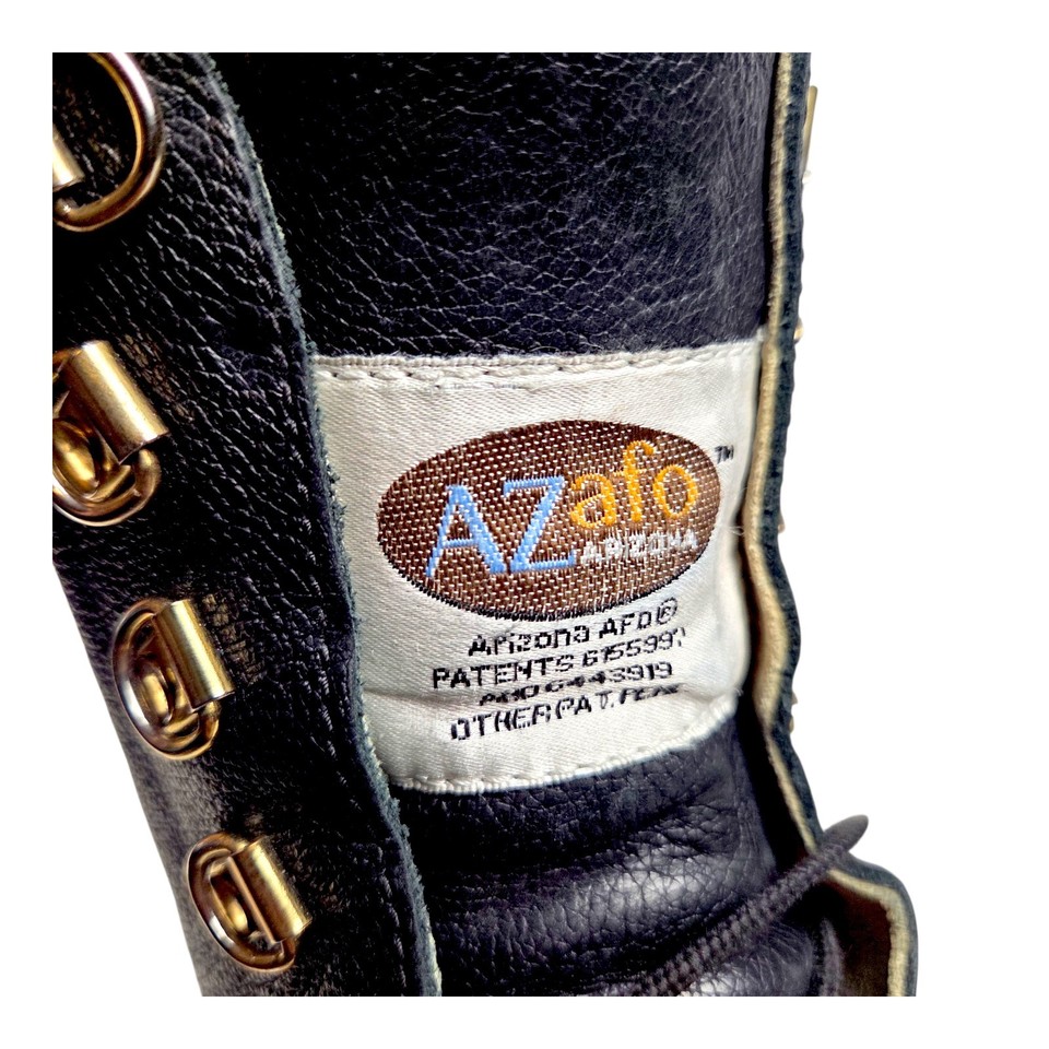 AZ AFO ARIZONA Orthopedic Right Foot Brace Black Leather Lace Michael B ...