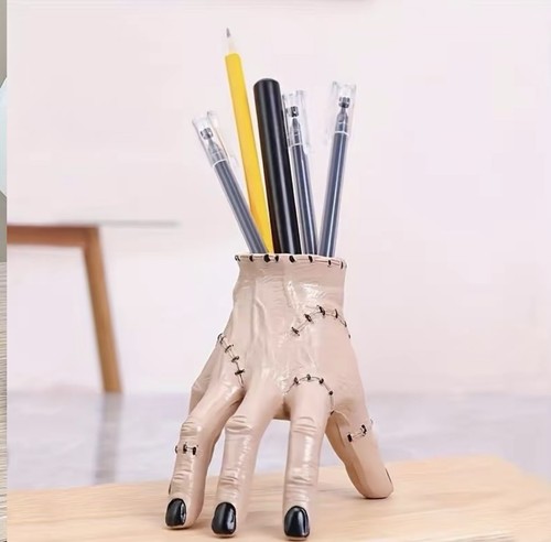 Wednesday Addams Thing Hand Pen Holder Desk Organizer, Horror Decor ...