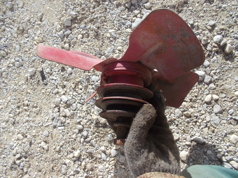 Farmall Cub tractor good working IH IHC engine motor fan blade &w/ belt ...